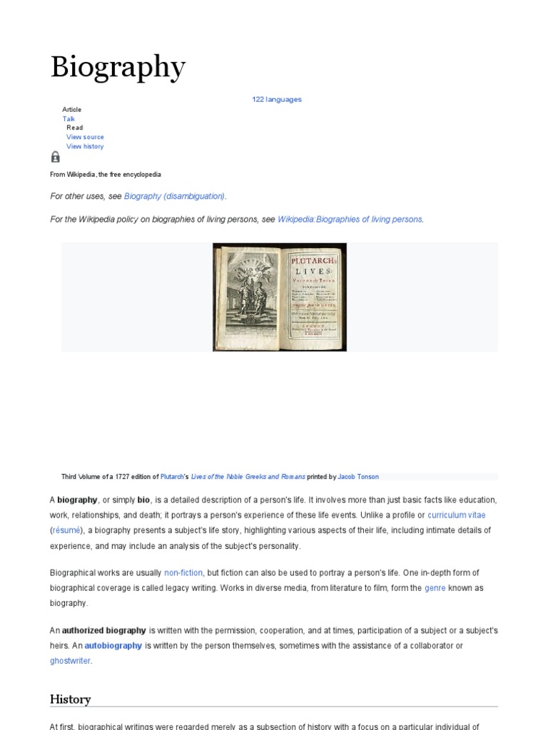 Biography | PDF | Biography