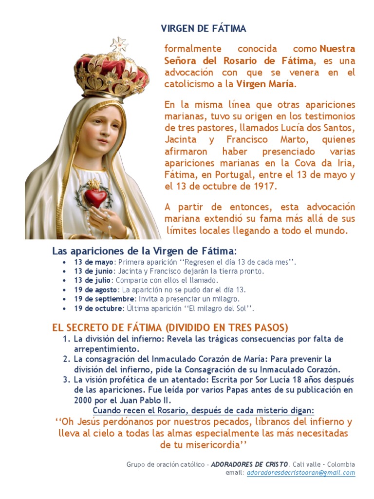 Virgen de Fátima | PDF