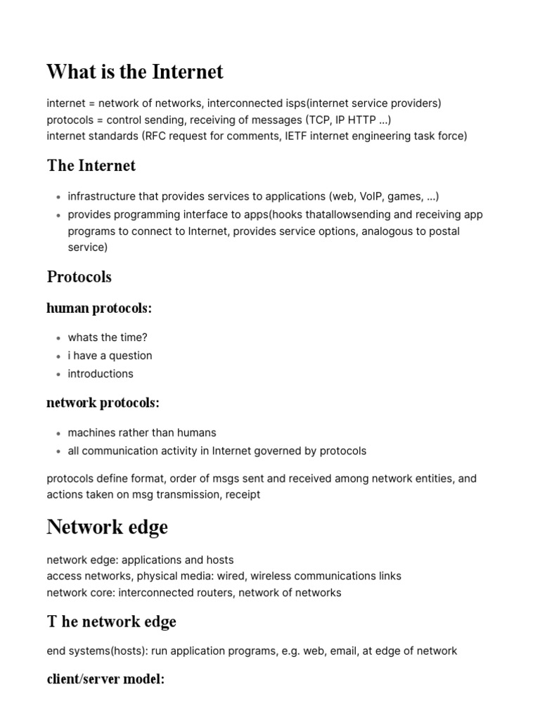 Computer Networks Chapter 1 Notes | PDF | Computer Network | Packet ...