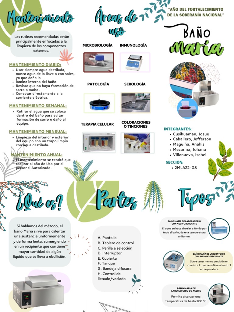Tríptico - Baño Maria | PDF | Agua | Destilación