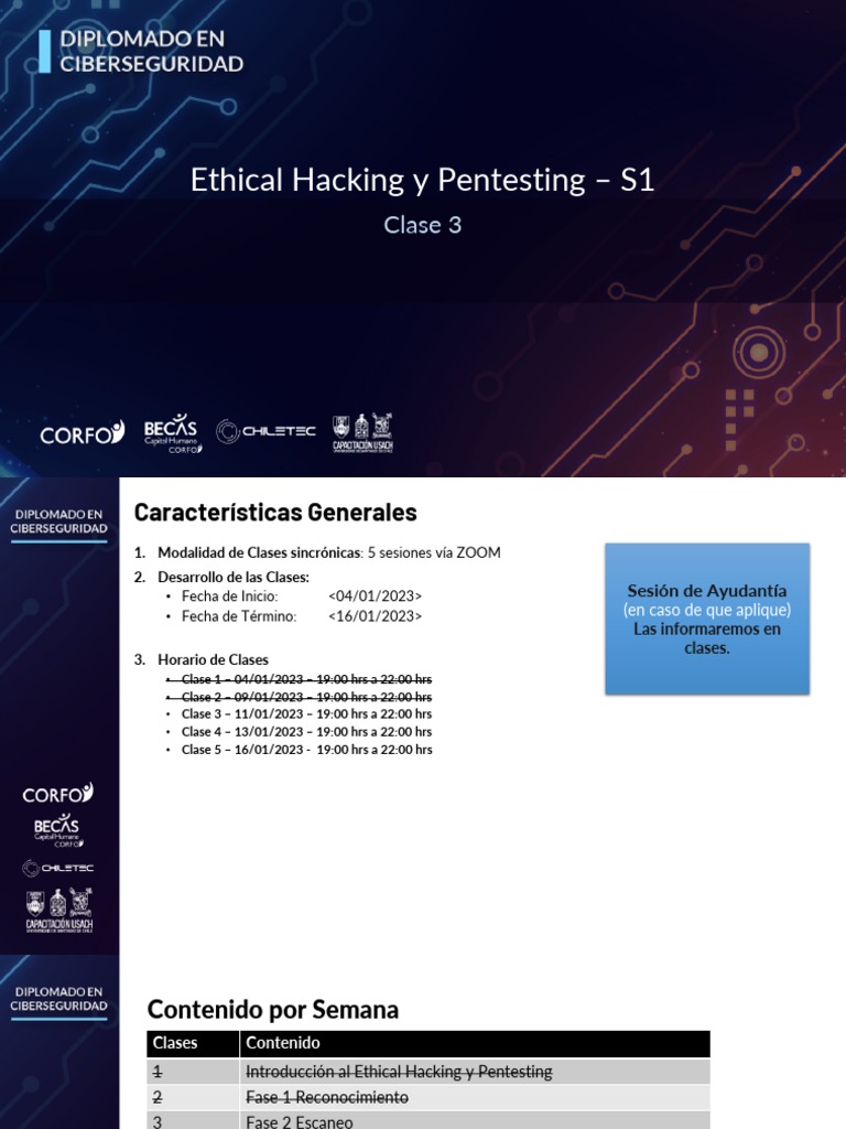 Ethical Hacking y Pentesting - S1 - C3 | Descargar gratis PDF | Modelo ...