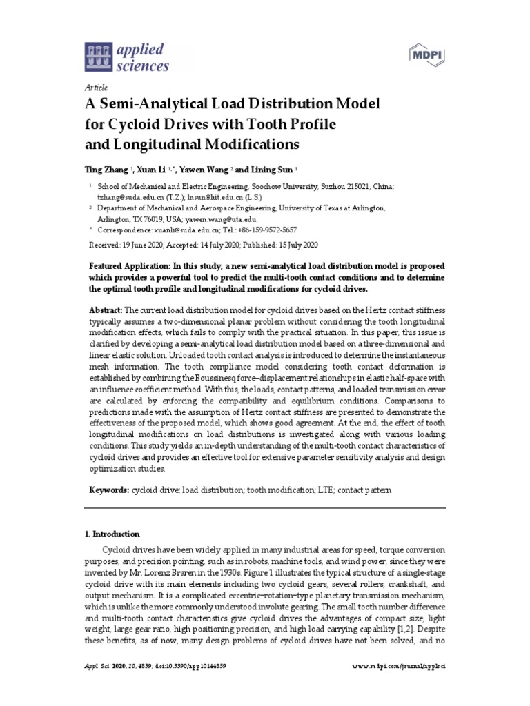 A Semi-Analytical Load Distribution Model For Cycl | PDF | Gear ...