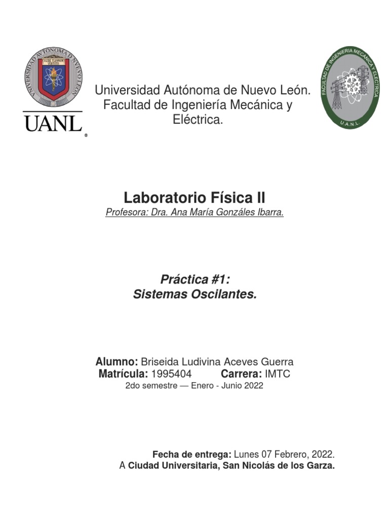 Practica 1 Lab Fisica 2 Fime | PDF