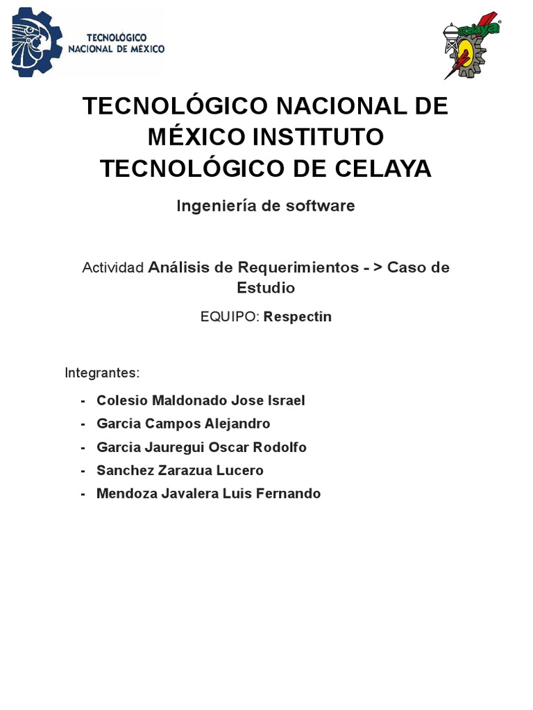 Tecnológico Nacional de México Instituto Tecnológico de Celaya | PDF
