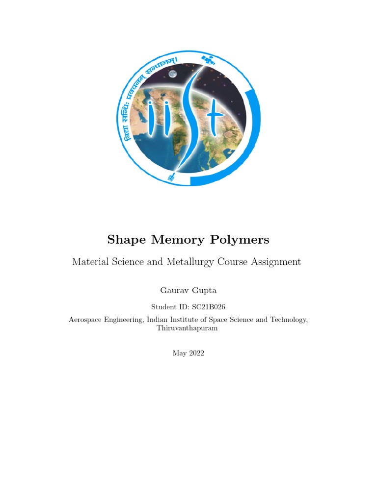 Shape Memory Polymers | PDF | Shape Memory Alloy | Physical Chemistry