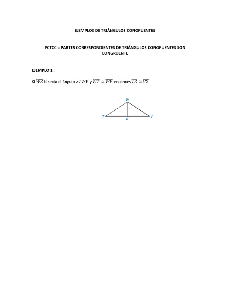 EJEMPLOS+DE+TRI%C3%81NGULOS+CONGRUENTES | PDF
