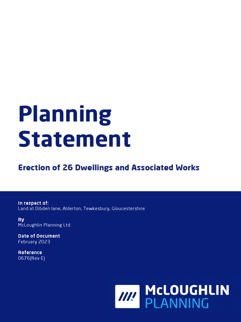 23 00204 Ful-Planning Statement-1132159 | PDF | Hedge | Biodiversity
