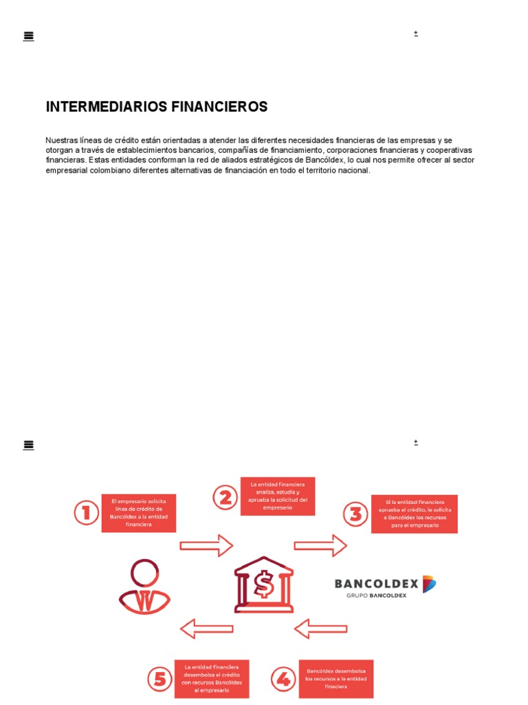 Intermediarios Financieros - Bancoldex | PDF | Cooperativa | Bancos
