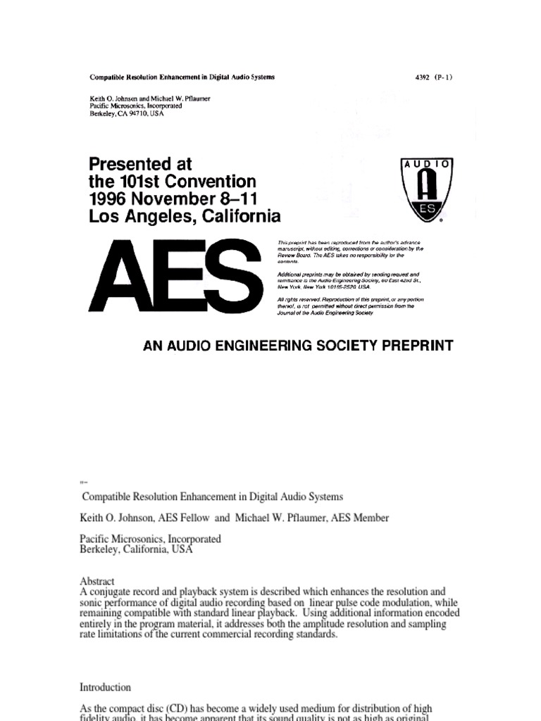 HDCD | PDF | Distortion | Sampling (Signal Processing)