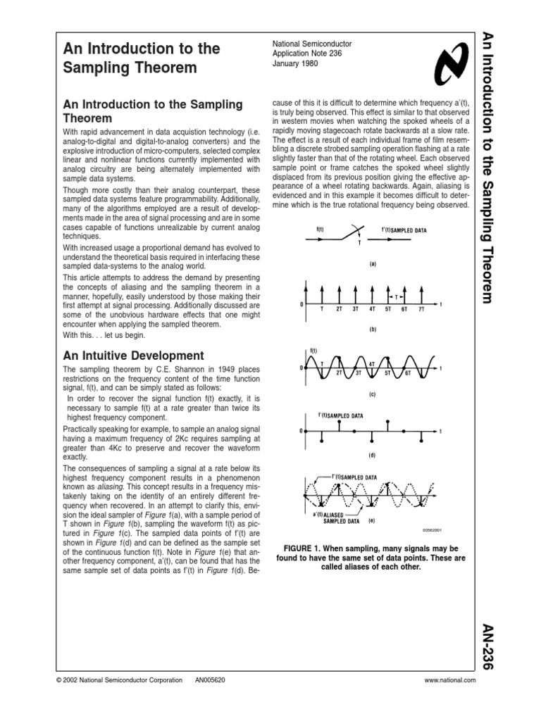 Nyquist-Kotelnikov Teorem Info 2 | PDF | Analog To Digital Converter | Sampling (Signal Processing)