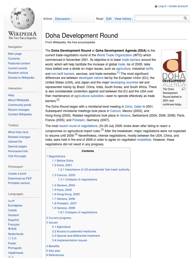 Do Ha | Download Free PDF | Doha Development Round | World Trade ...