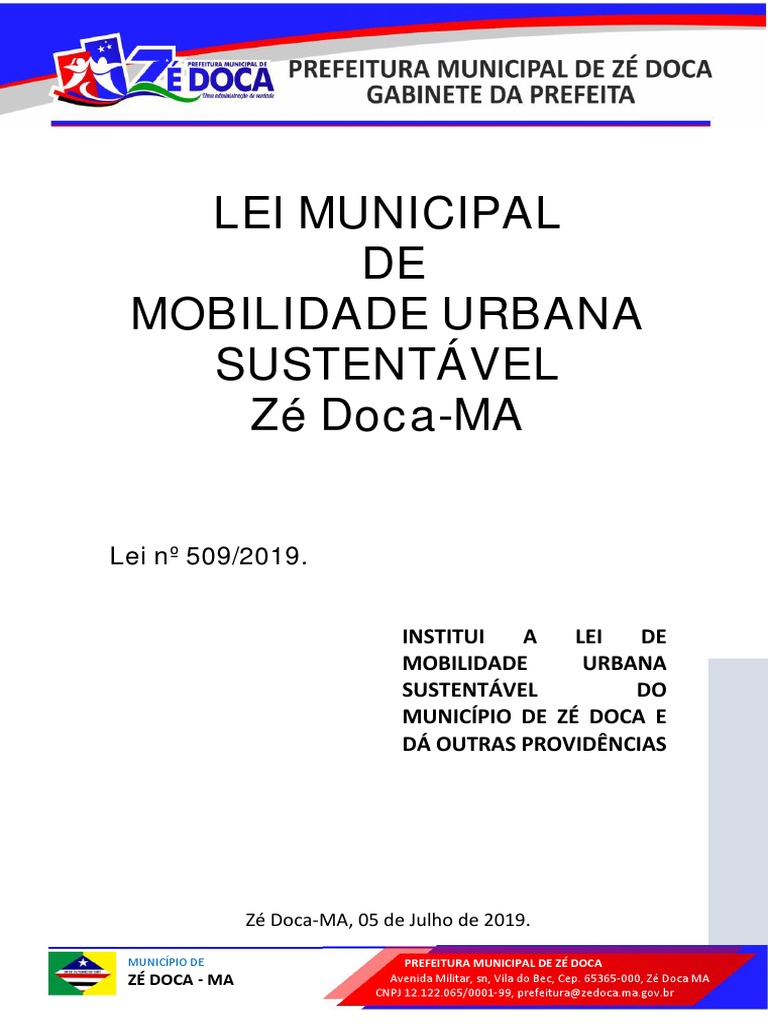 Mobilidade Sustentável em Zé Doca | PDF | Acessibilidade | Transporte público