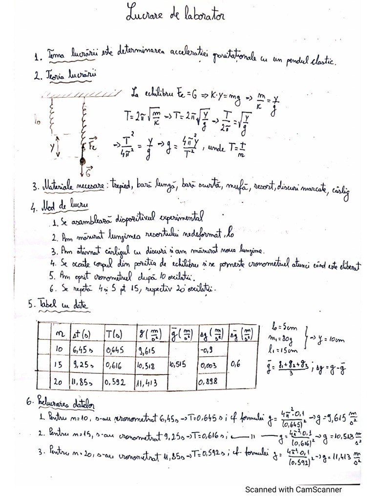 Fizica Lucrare Laborator | PDF