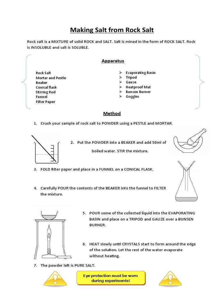 Making Salt from Rock Salt | PDF
