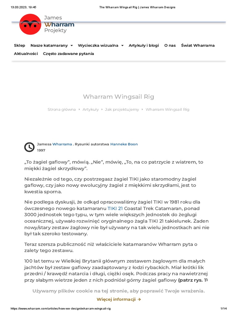 The Wharram Wingsail Rig - James Wharram Designs PDF | PDF