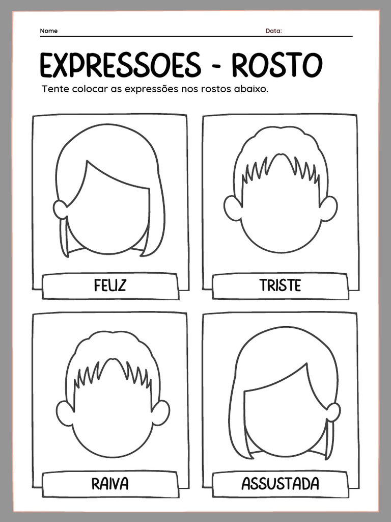 6º - Atividade Proporção Rosto PDF | PDF