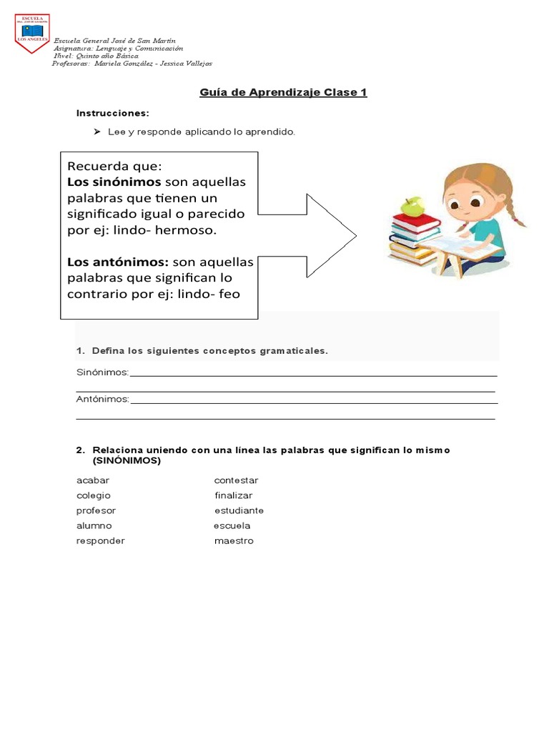 Guía Sinonimo y Antonimos Ii | PDF | Cognición