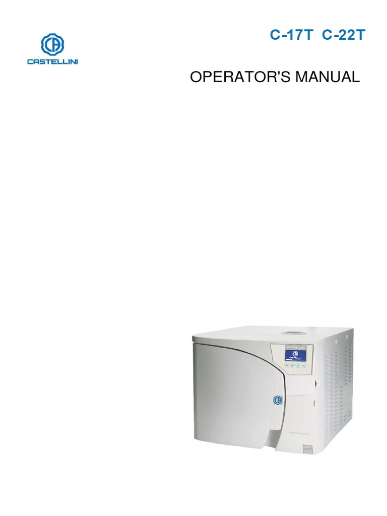 Castellini C22 Autoclave Operator Manual | PDF | Sterilization ...