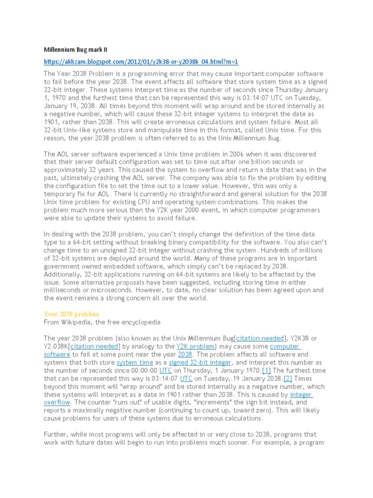 Millennium Bug Mark II | PDF | Software Development | Computing
