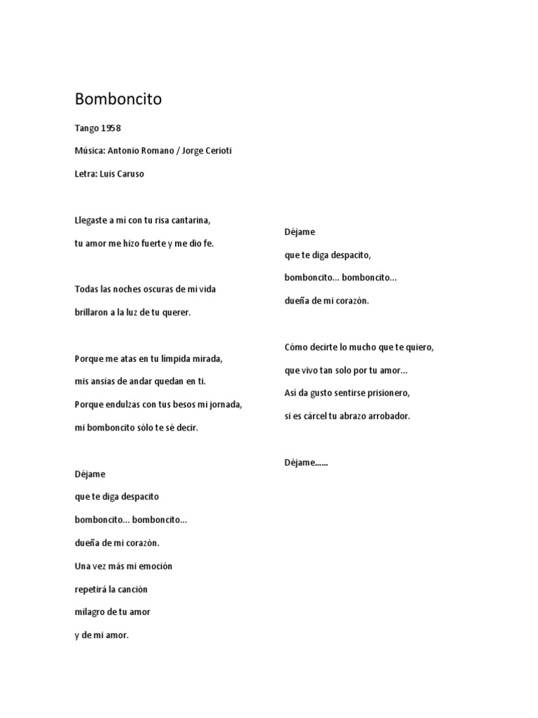 Bomboncito | PDF