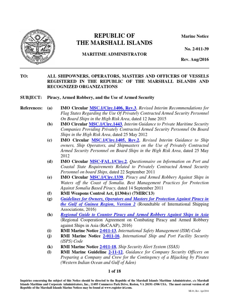 MDAT-GoG Initial Report on Piracy Risks | PDF | Piracy Off The Coast Of ...