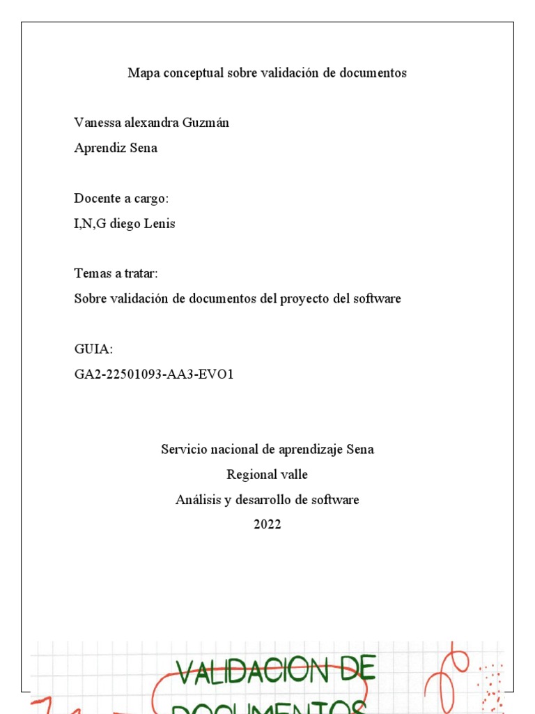 Mapa Conceptual Sobre Validación de Documentos | PDF