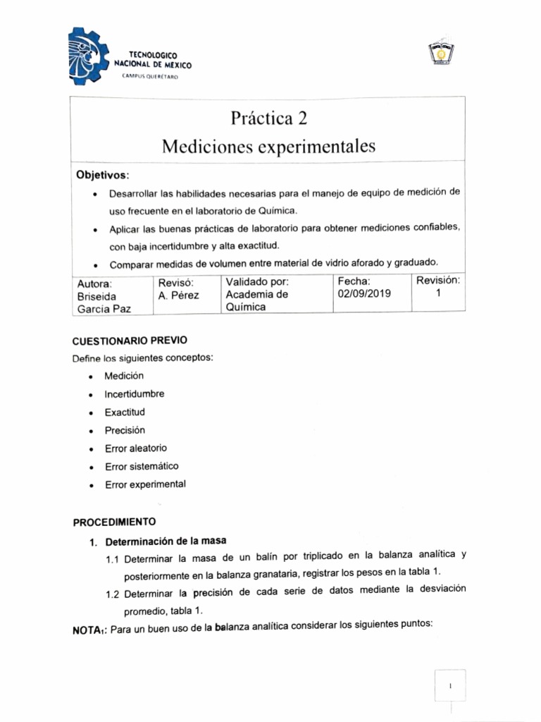 Mediciones en Laboratorio | PDF | Balanza | Medición