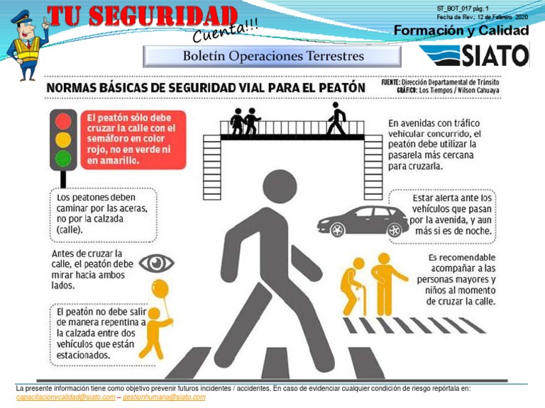Normas Basica de Seguridad Vial para El Peaton | PDF