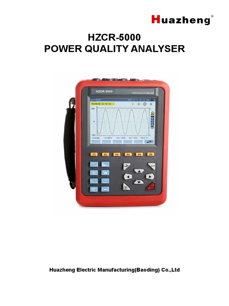 HZCR-5000 Power Quality Analyzer Guide | PDF | Ac Power | Battery Charger