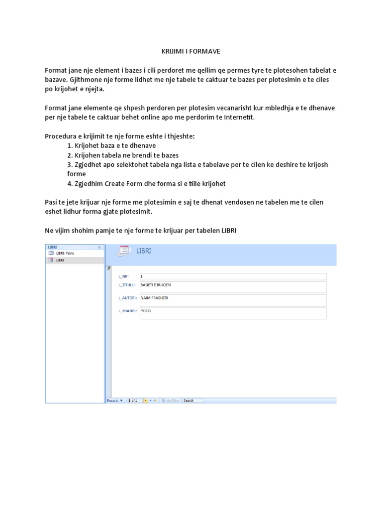 Krijimi I Formave | PDF