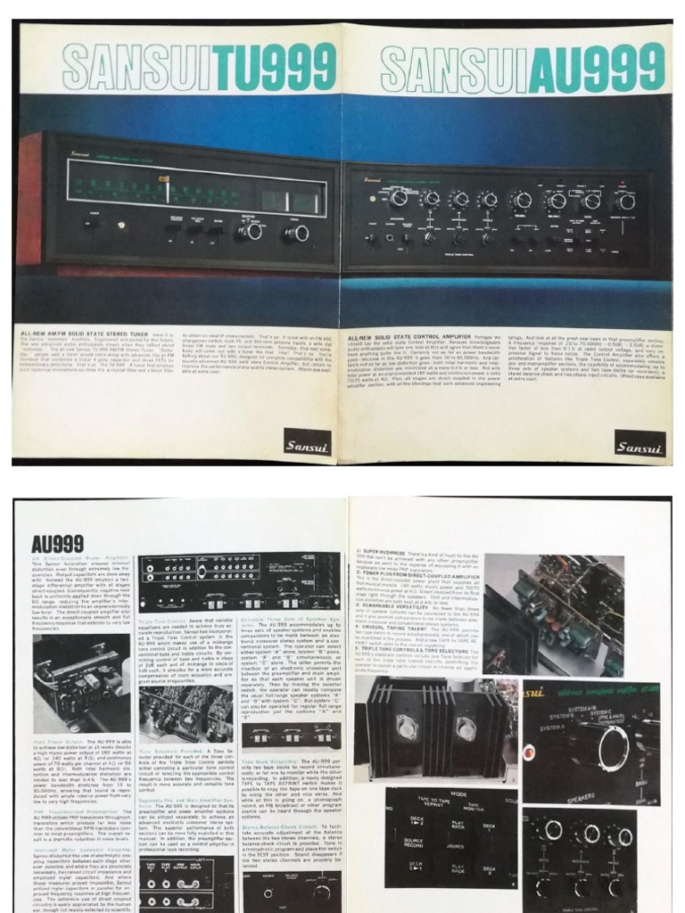 Sansui AU-TU-999 Brochure | PDF