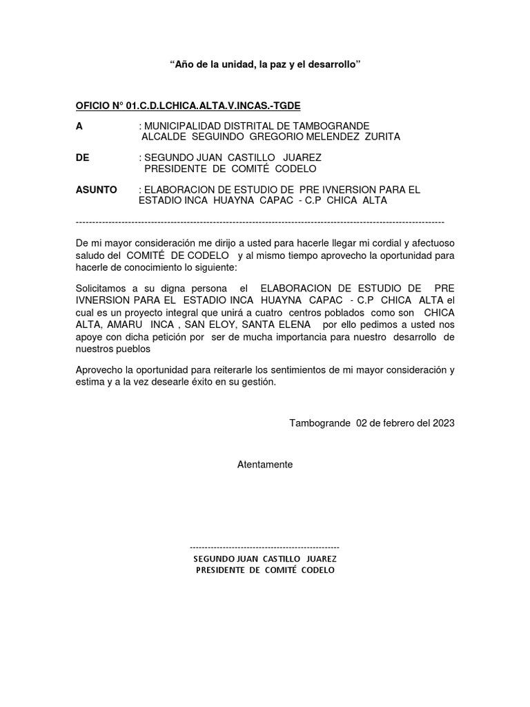 Microsoft Word - OFICIO | PDF