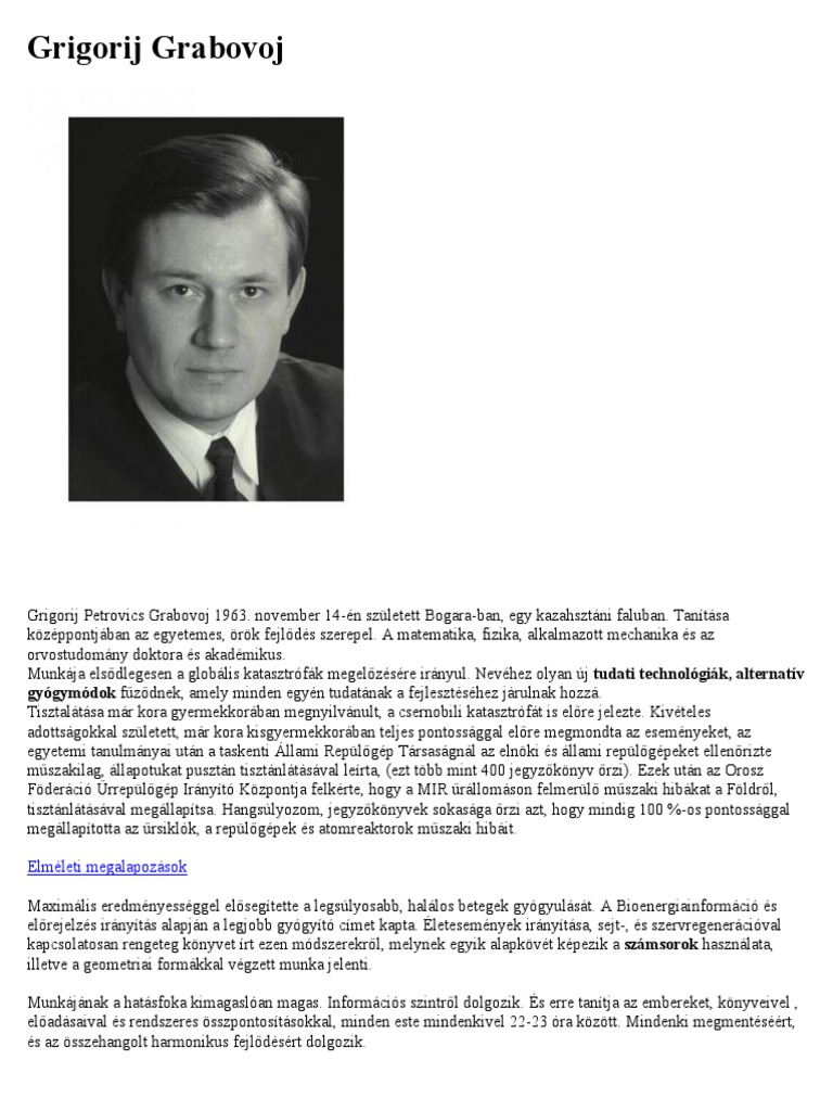 Grigorij Grabovoj | PDF