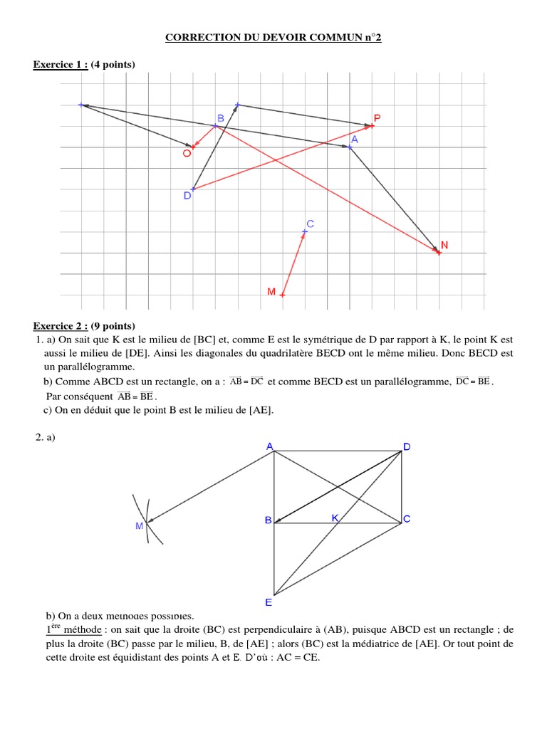 DC2-2022 Correction-1 | PDF | Cercle | Triangle