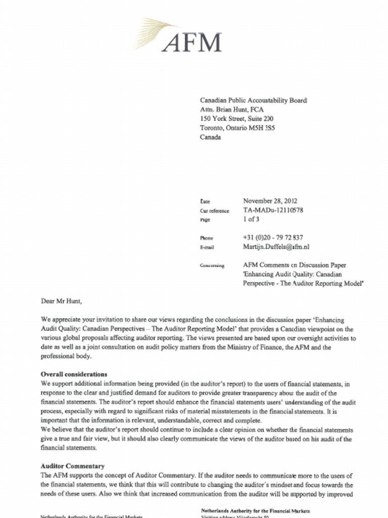 Auditor Reporting Model Comment Letters (PDFDrive) | PDF | Going ...