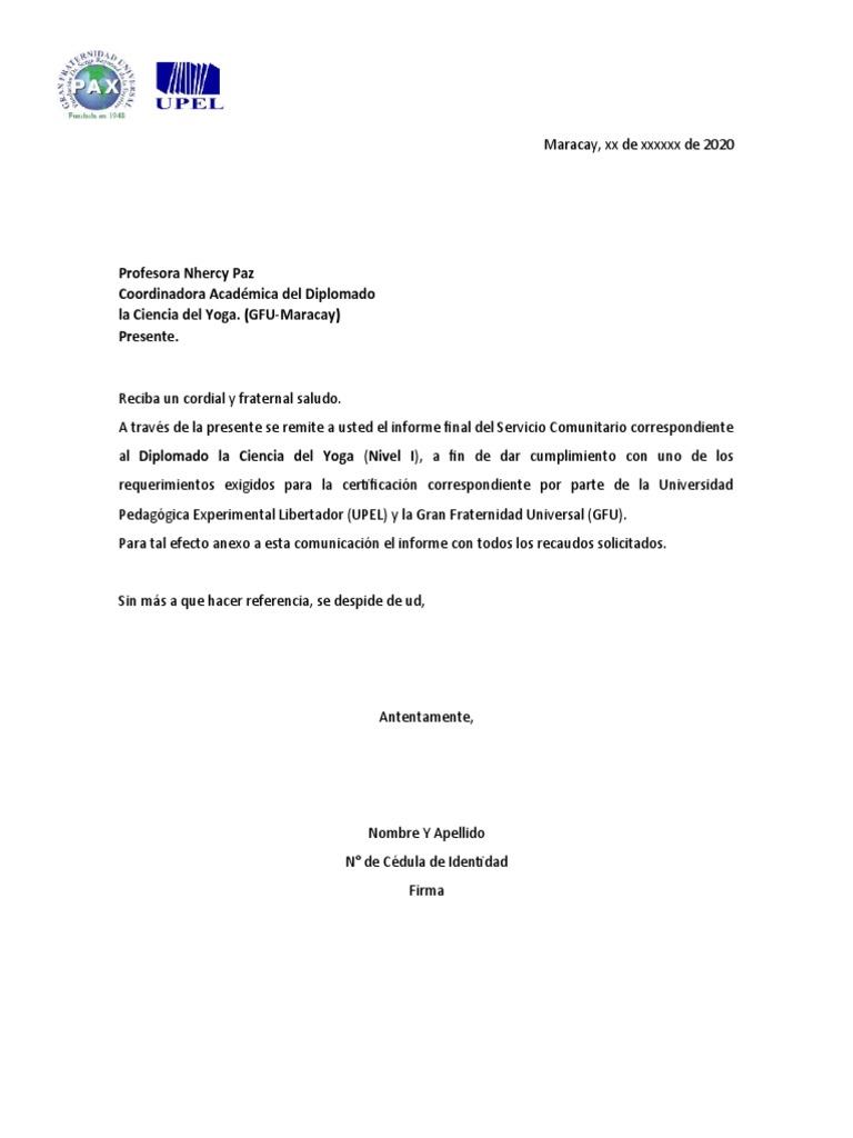 Formato A Entrega de Informe | PDF