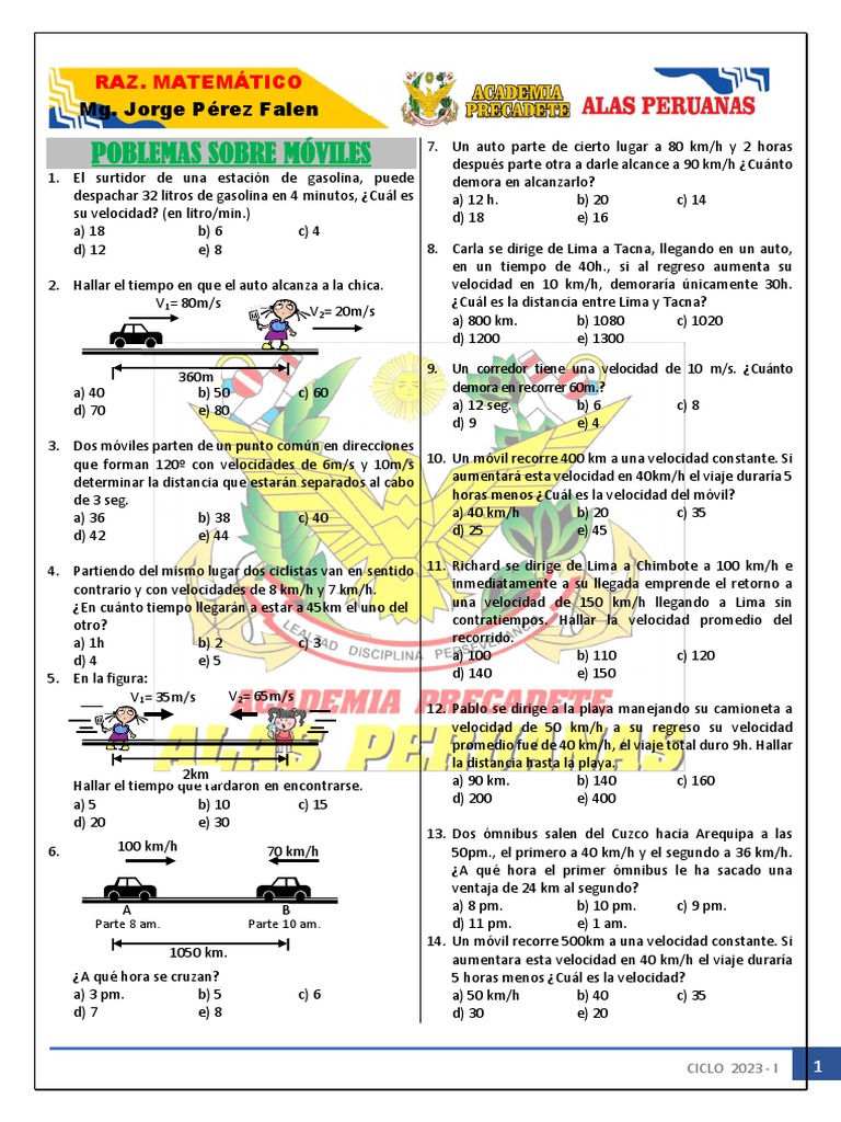 P5-Problemas Sobre Móviles PDF | PDF