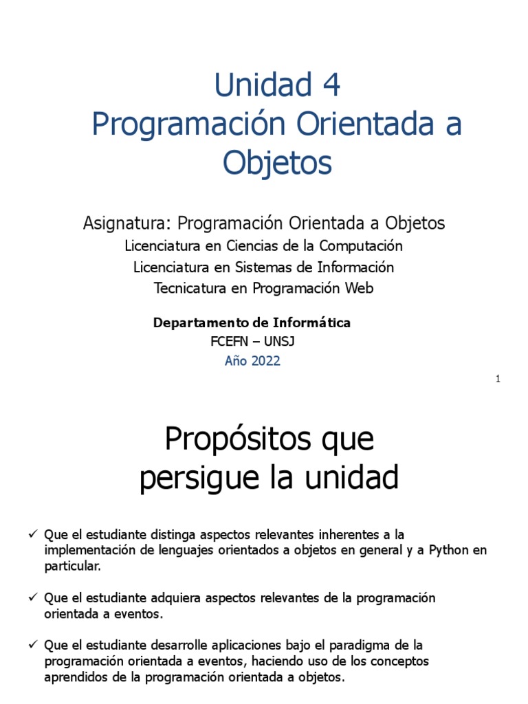 Programación Orientada a Objetos en Python | PDF | Objeto (informática) | Programa de computadora
