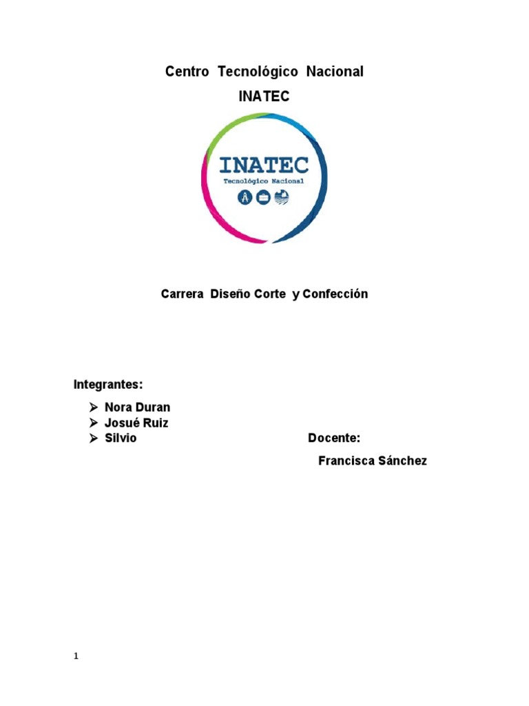 Inatec | PDF | Máquina de coser