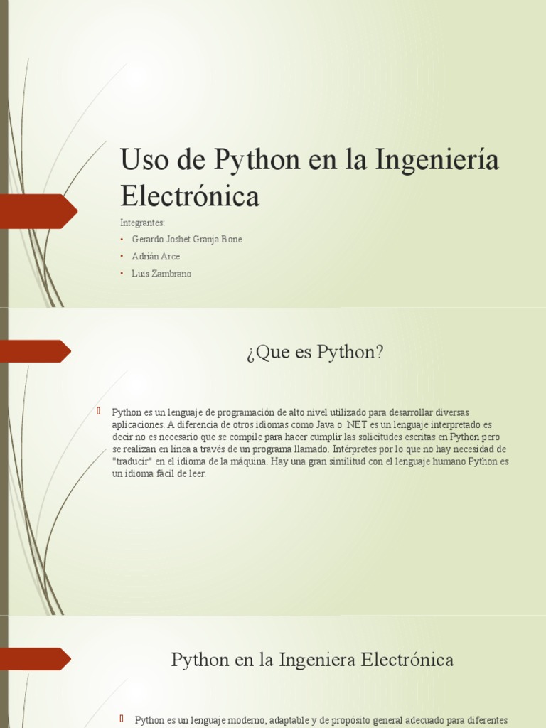 Aaaaauso De Python En La Ingeniería Electrónica Pdf 