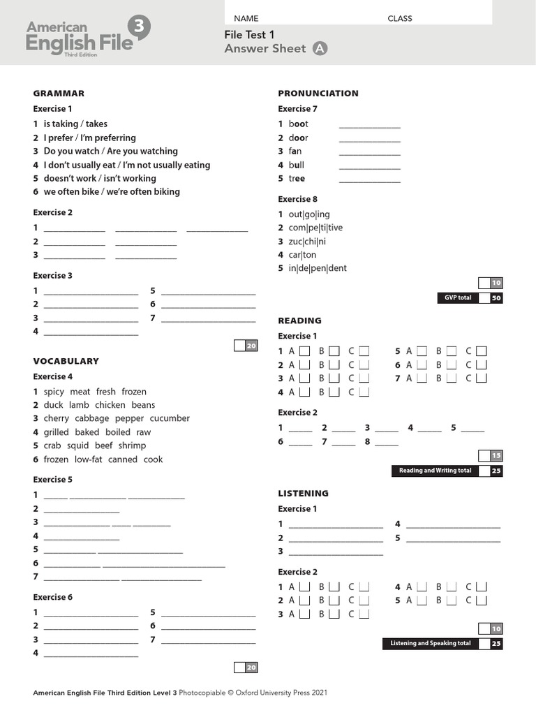 AEF3e L3 Filetest 1a Answer Sheet | PDF | Asian Cuisine | Food And ...