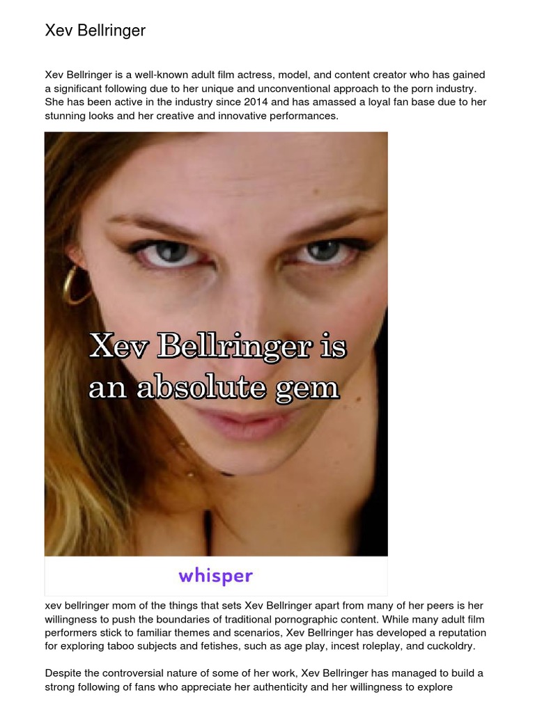 Xev Bellringer: Pioneering Adult Actress | PDF