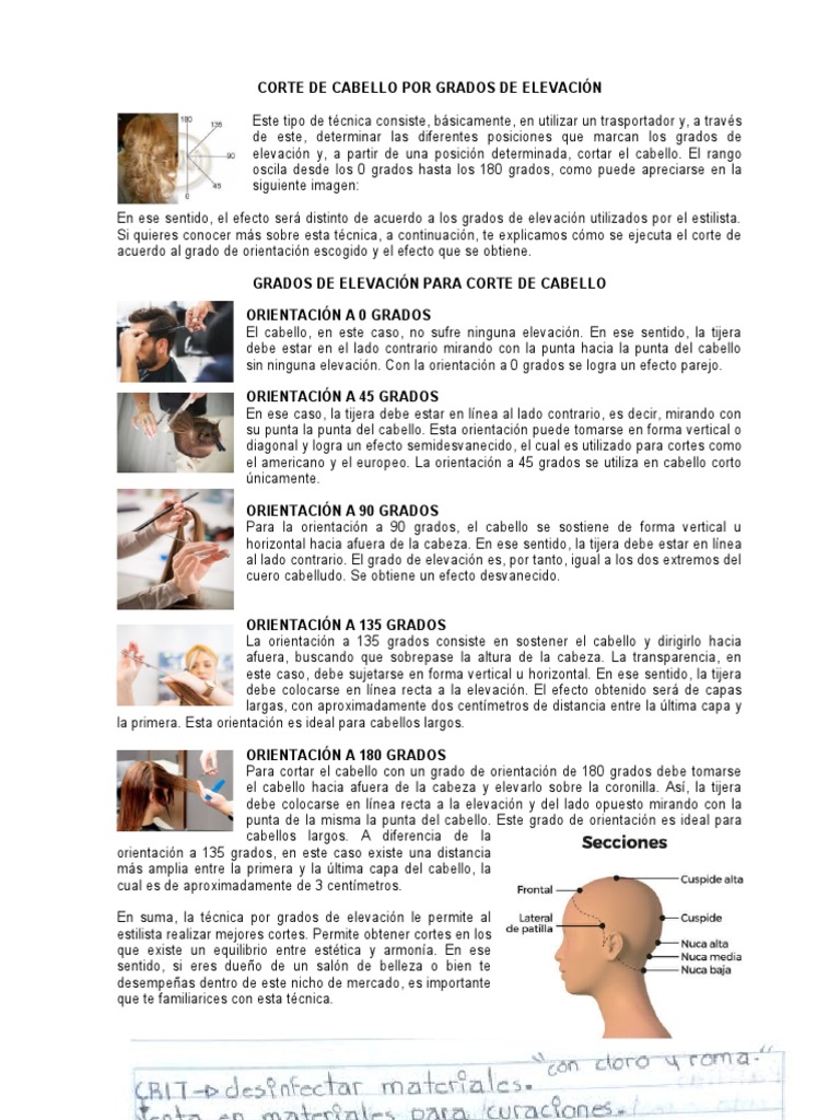 Grados de Elevación para Corte de Cabello | PDF | Pelo