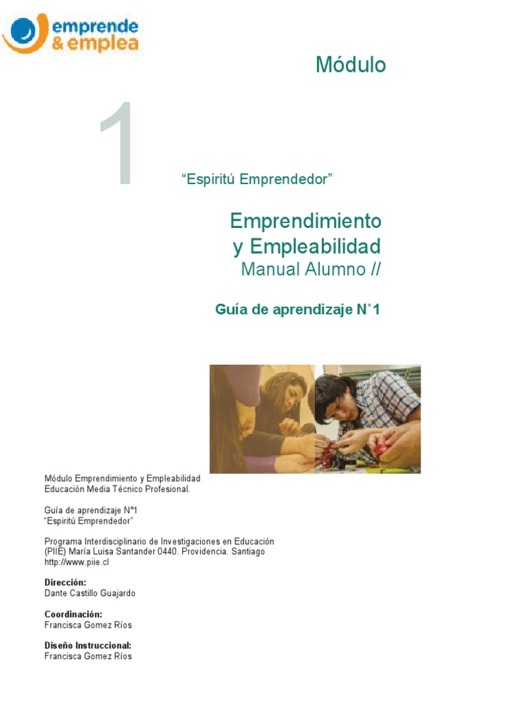 Libro Emprendimiento Módulo 1 | PDF | Iniciativa empresarial | Comunicación