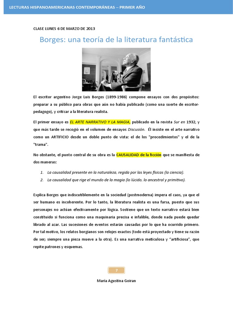 Borges | PDF | Literatura de fantasía | Ensayos