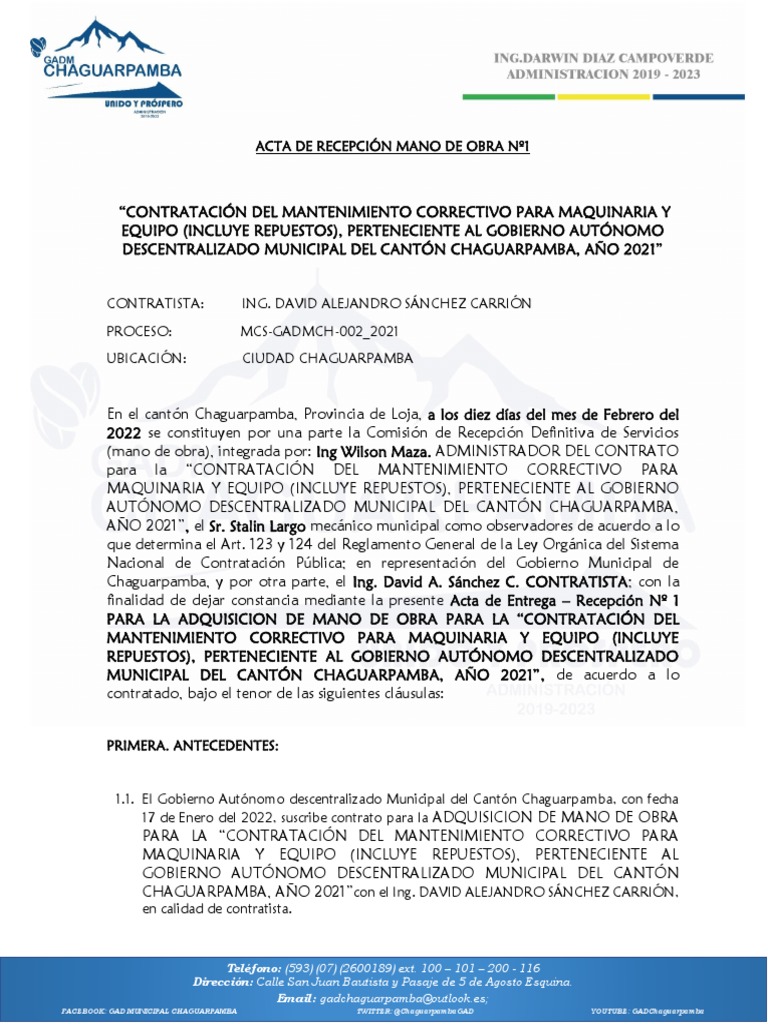 ACTA DEFINITIVA 1 MANO DE OBRA-signed PDF | PDF
