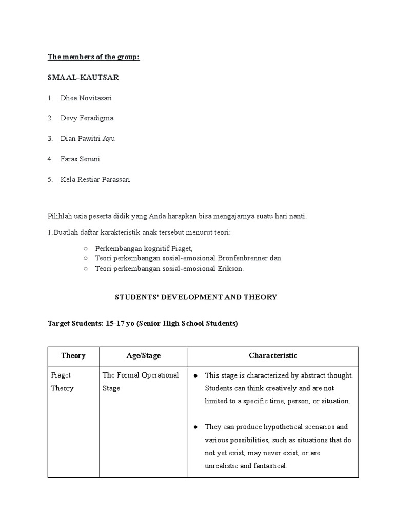 Ruang Kolaborasi Topik 2 Pemahaman Peserta Didik PDF | PDF | Cognitive Development | Vocabulary
