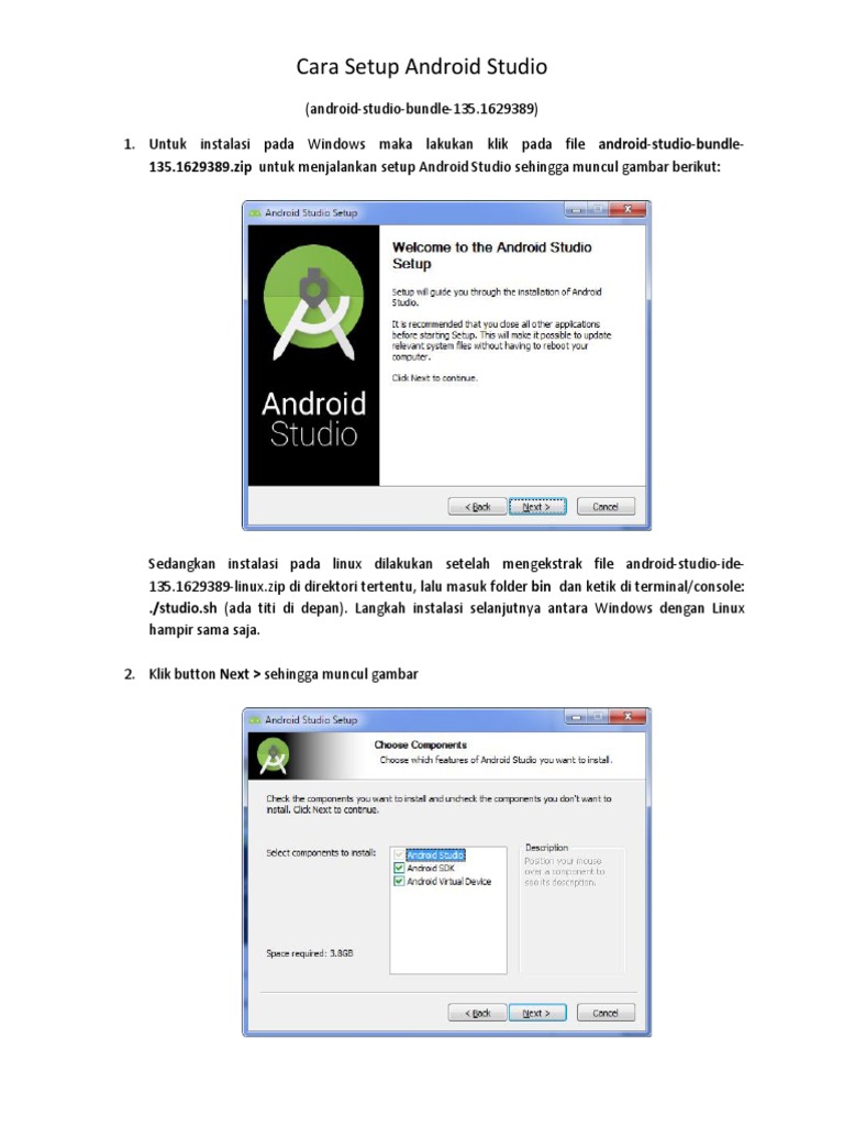 Cara Setup Android Studio | PDF