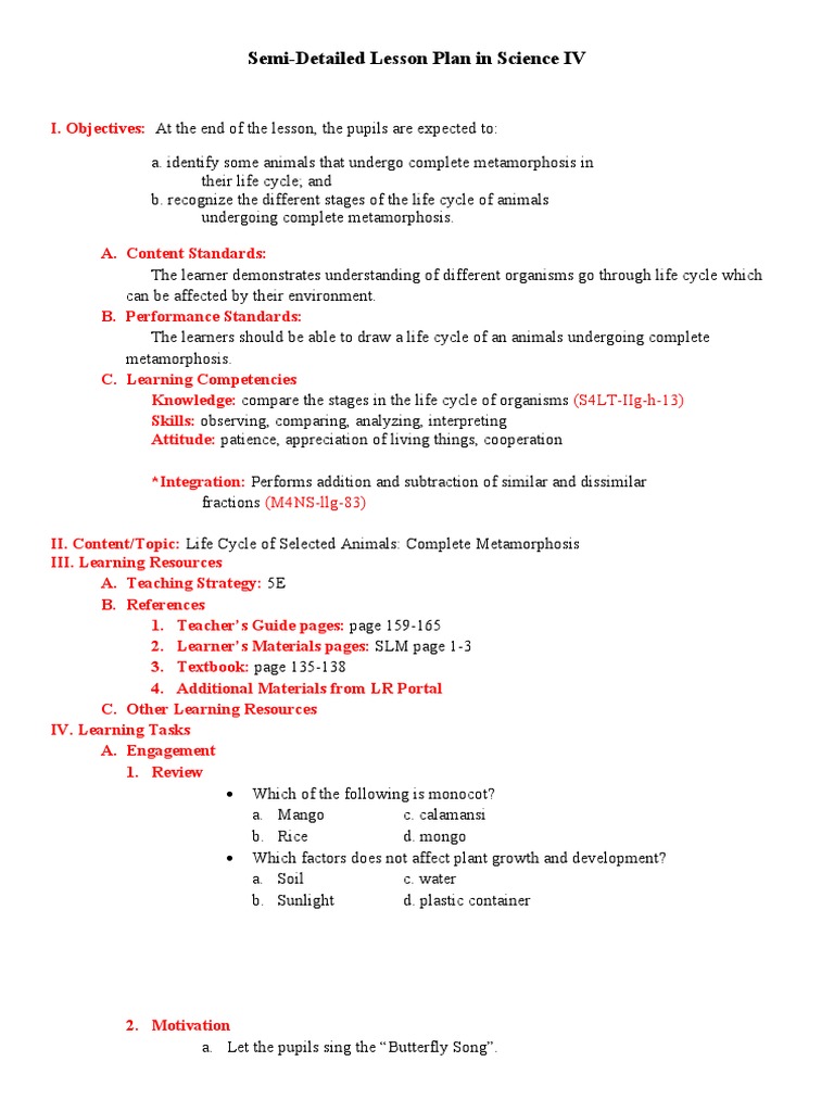 Science4 LP For COT Dec.2021 | PDF | Pupa | Fly