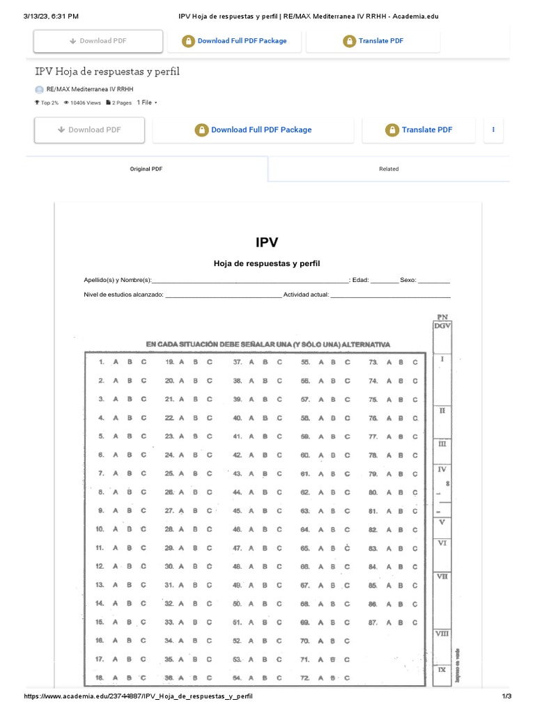 Prueba Ipv 1 PDF | PDF